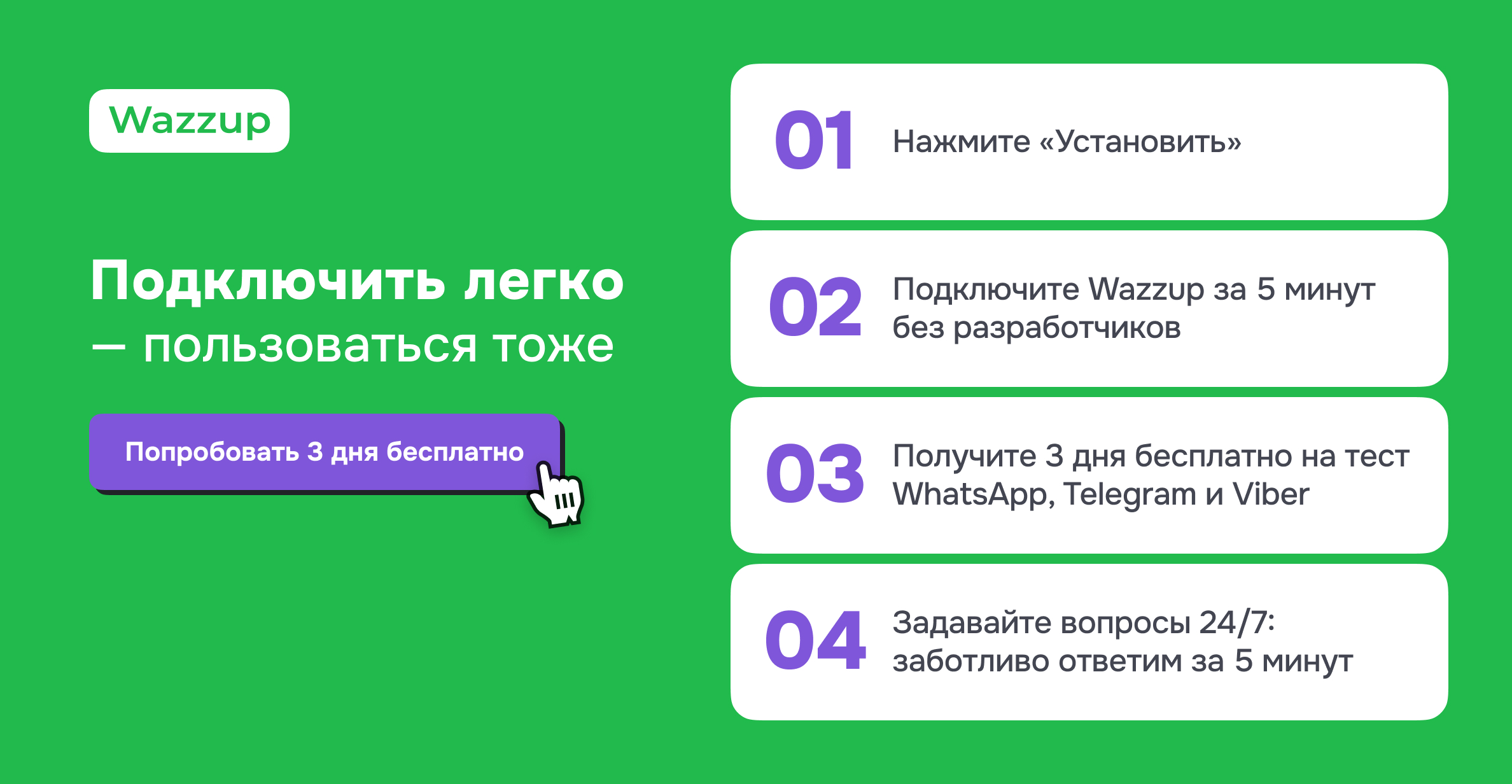 Приложение Wazzup (WhatsApp, WhatsApp Business API, Telegram и Viber) от разработчика WAZZUP